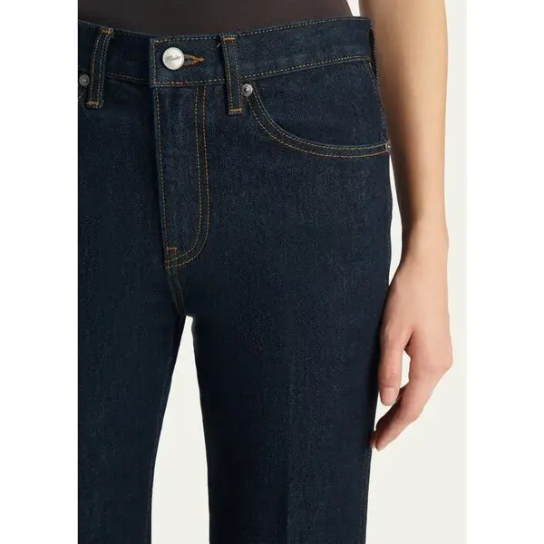 Khaite Clara Mid-rise Kickflare Ankle Jeans