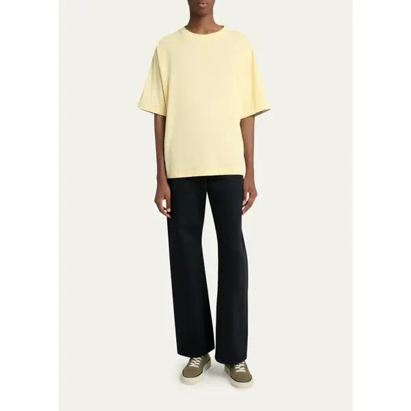 Jacquemus Reverse Logo-tape Relaxed Crewneck T-shirt - Light/past