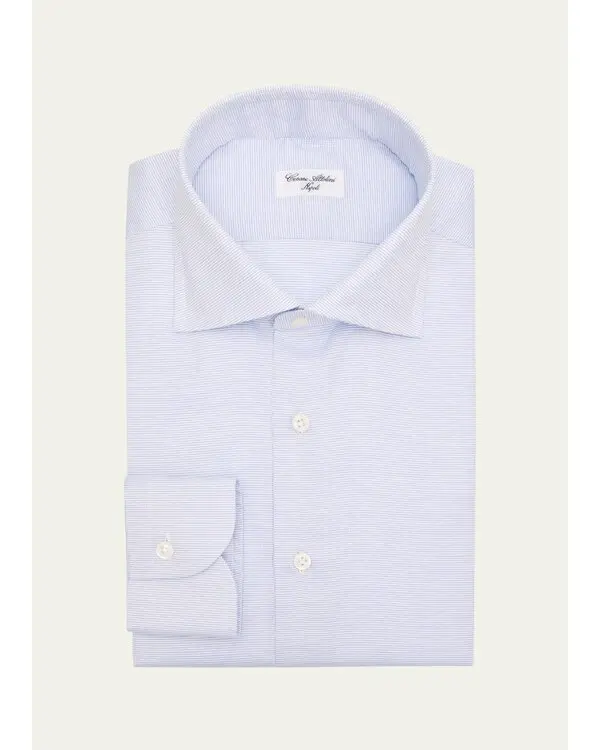 Cesare Attolini Micro-dot Cotton Dress Shirt