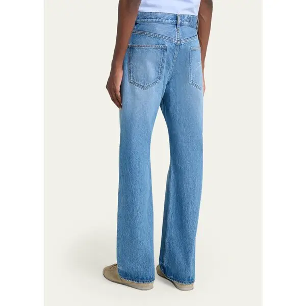 Jacquemus Stonewashed Denim Straight-leg Jeans