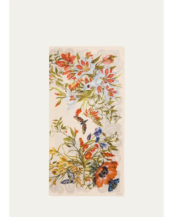 Etro Boheme Floral Silk Scarf