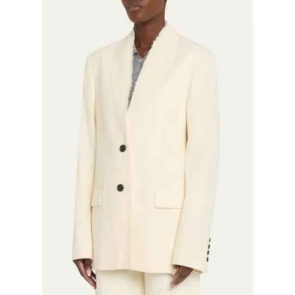 TOTEME Raw Lapel Wool Sport Coat