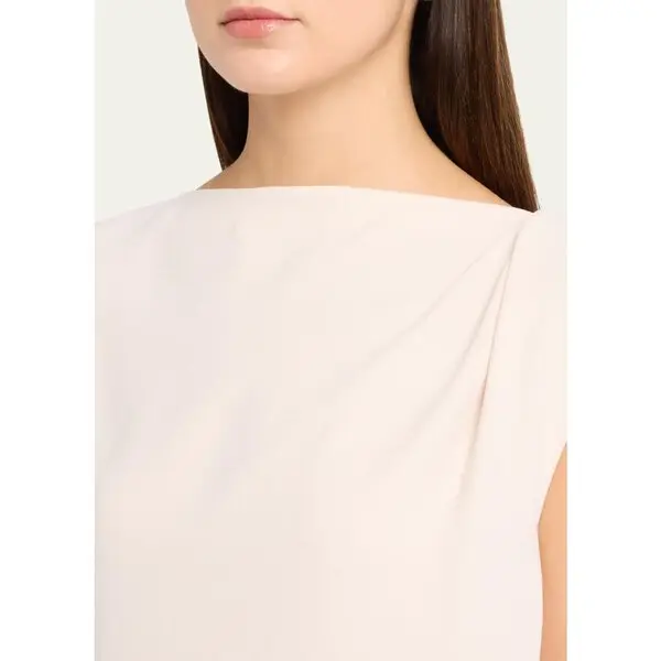Vince Draped Shoulder Top - Blush Cloud