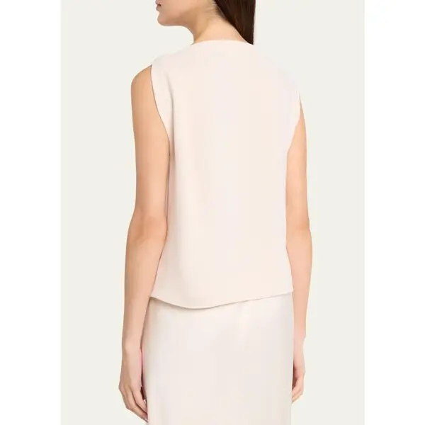 Vince Draped Shoulder Top - Blush Cloud