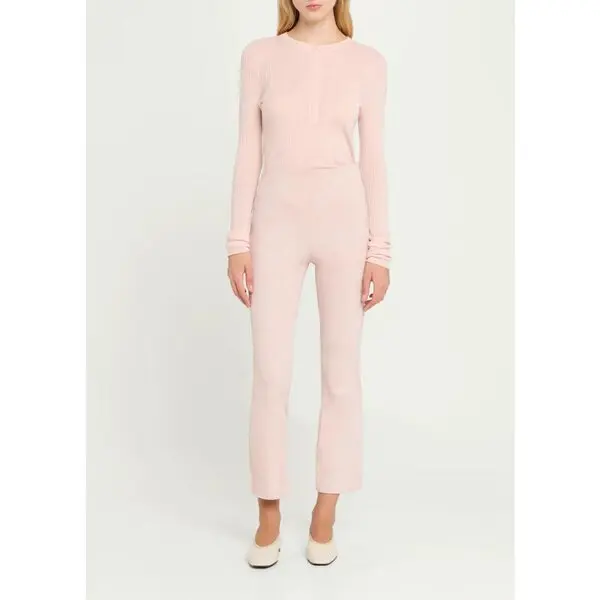 Sprwmn Ribbed-knit Cashmere Henley Top