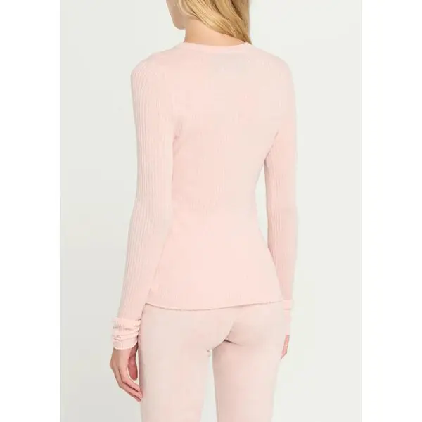 Sprwmn Ribbed-knit Cashmere Henley Top