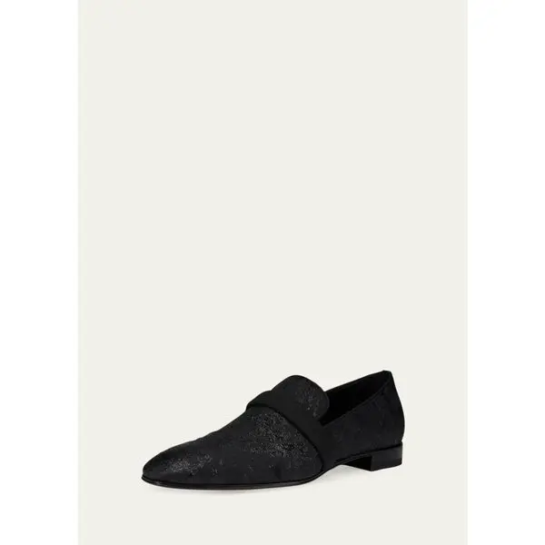 CHRISTIAN LOUBOUTIN Dandydeco Flat Jacquard Loafers