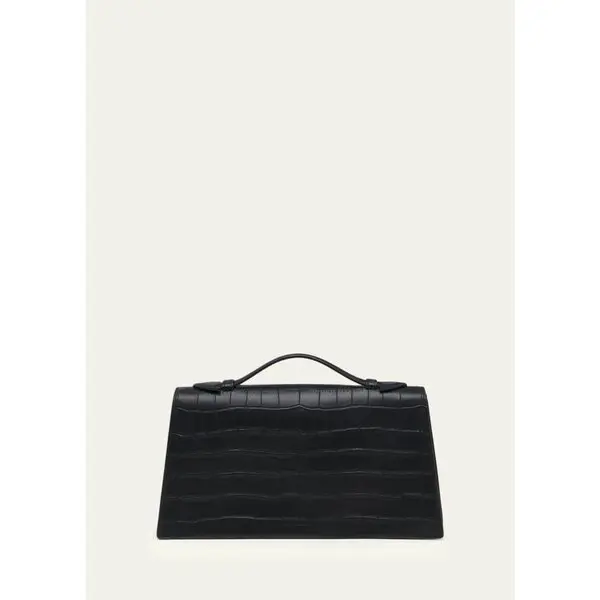 Alexander McQueen Skull Top-handle Bag In Croc-effect Leather