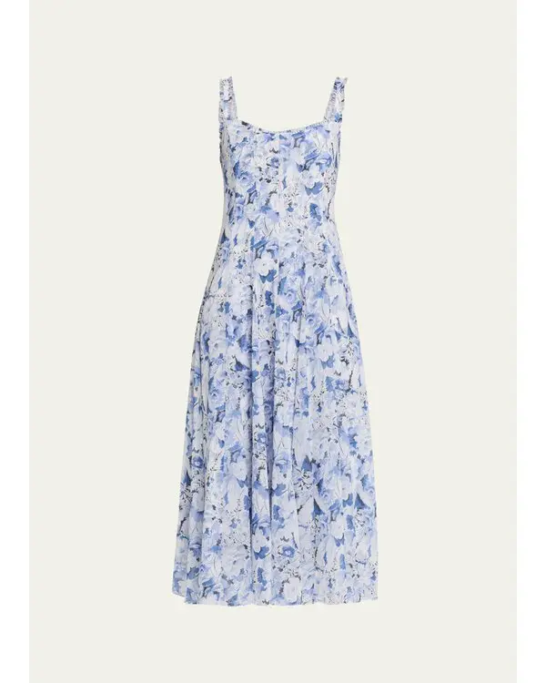 Cinq À Sept Marmo Heirloom Petals Midi Dress
