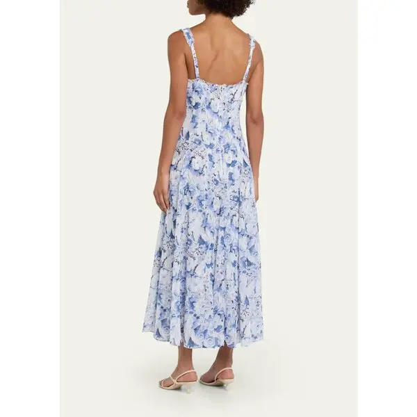 Cinq À Sept Marmo Heirloom Petals Midi Dress