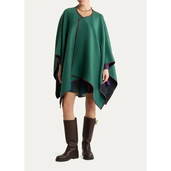 Etro Reversible Jacquard Cape