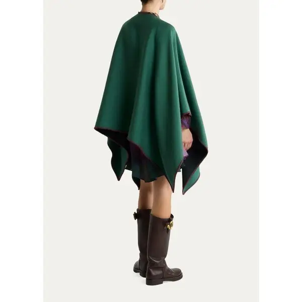 Etro Reversible Jacquard Cape