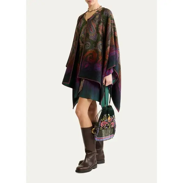 Etro Reversible Jacquard Cape