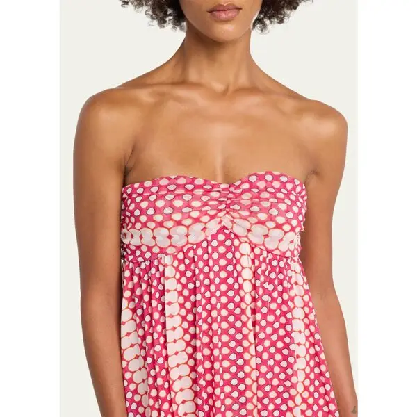 Diane Von Furstenberg Joanne Tiered Polka Dot Maxi Dress