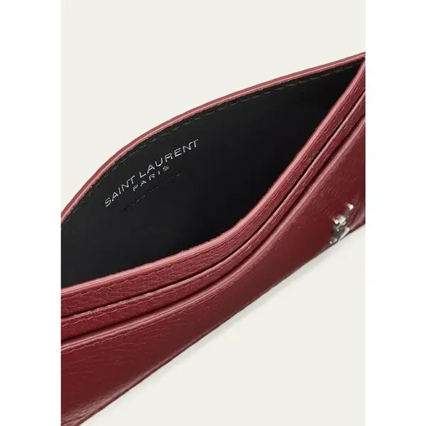 Saint Laurent Cassandre Leather Card Holder