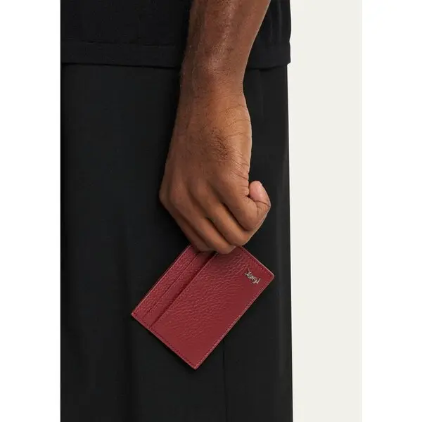 Saint Laurent Cassandre Leather Card Holder