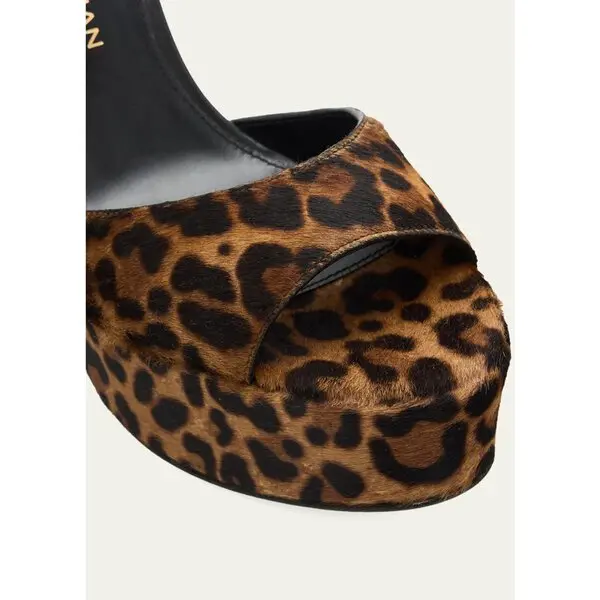 STUART WEITZMAN 130mm Reade -printed Calf Hair Platform Sandals