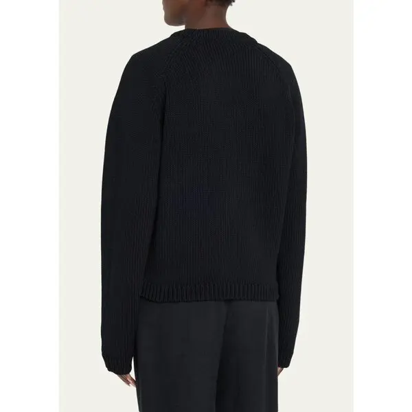TOTEME Hammered Button Knit Cardigan - Black