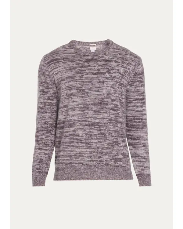 MAURIZIO BALDASSARI Space-dyed Cotton Crewneck Sweater