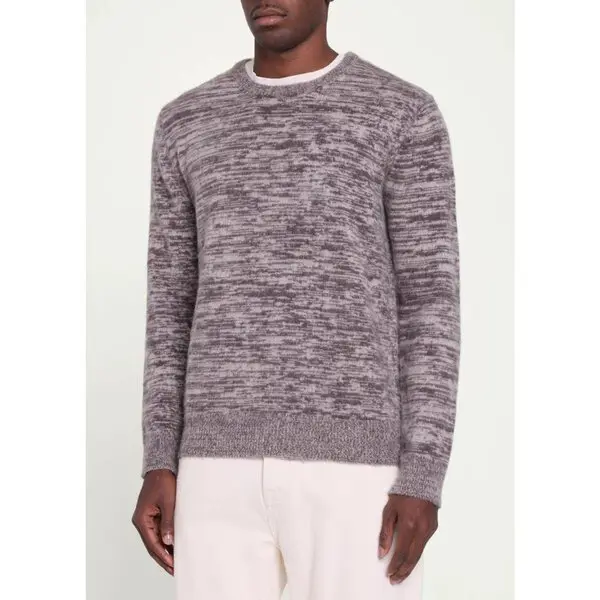 MAURIZIO BALDASSARI Space-dyed Cotton Crewneck Sweater
