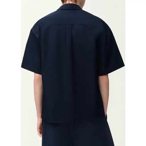 Loewe Short-sleeve Heavy Cotton Button-front Shirt