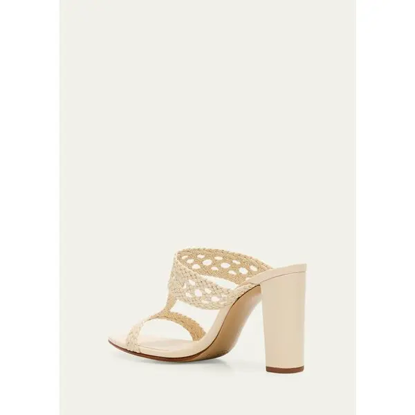 ALEXANDRE BIRMAN 90mm Braided Leather Block-heel Sandals