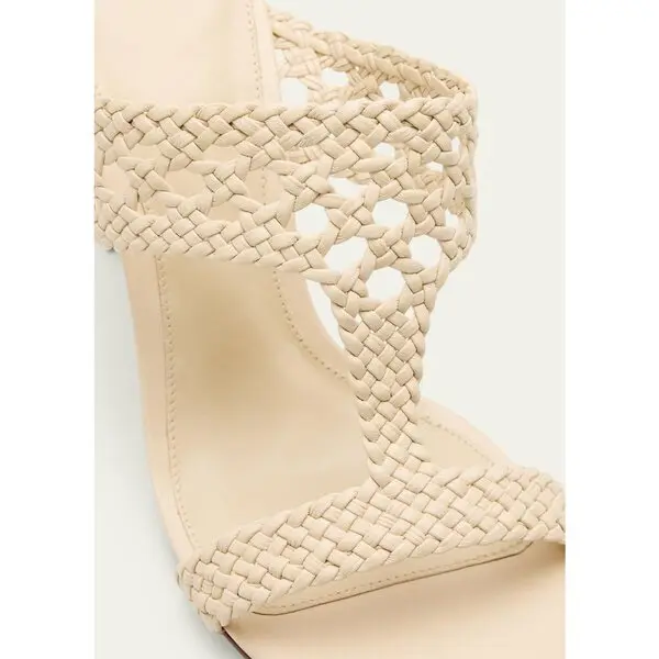 ALEXANDRE BIRMAN 90mm Braided Leather Block-heel Sandals