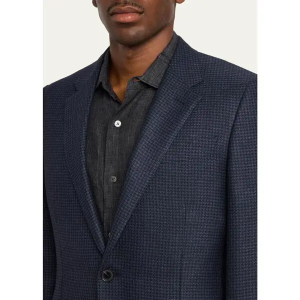 Zegna Woven Houndstooth Single-breasted Sport Coat
