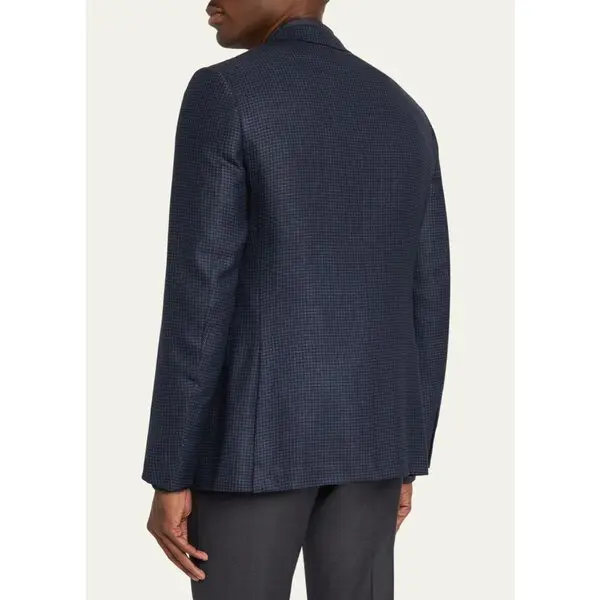 Zegna Woven Houndstooth Single-breasted Sport Coat