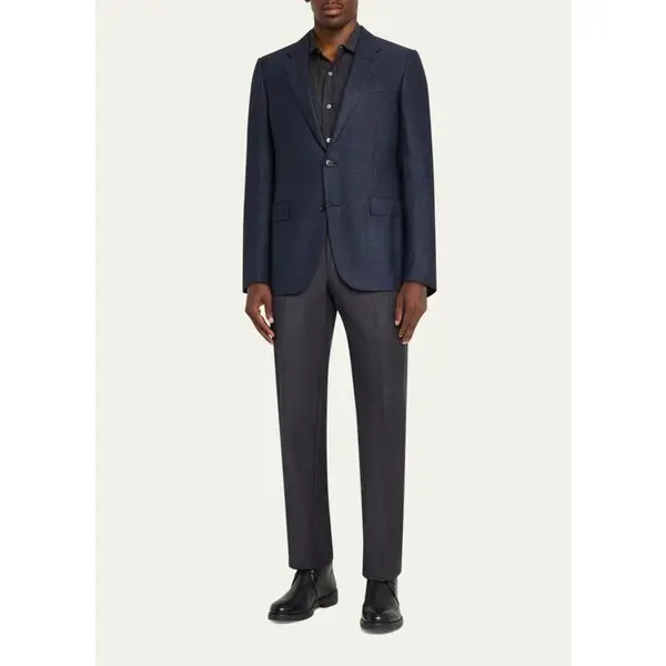 Zegna Woven Houndstooth Single-breasted Sport Coat
