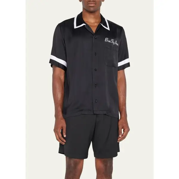 BLUE SKY INN Waiter Contrast-trim Camp Shirt