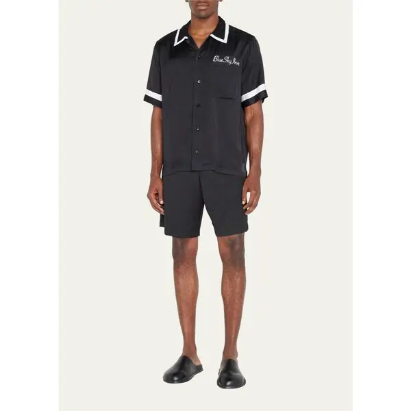 BLUE SKY INN Waiter Contrast-trim Camp Shirt