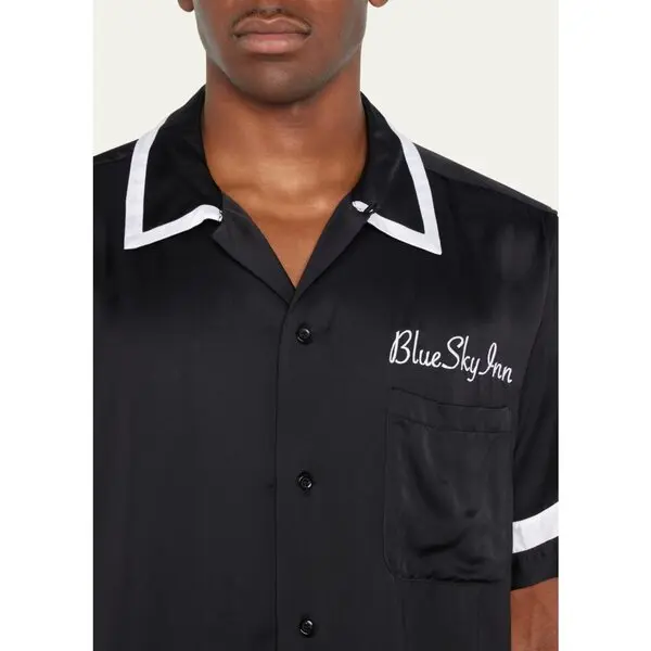 BLUE SKY INN Waiter Contrast-trim Camp Shirt