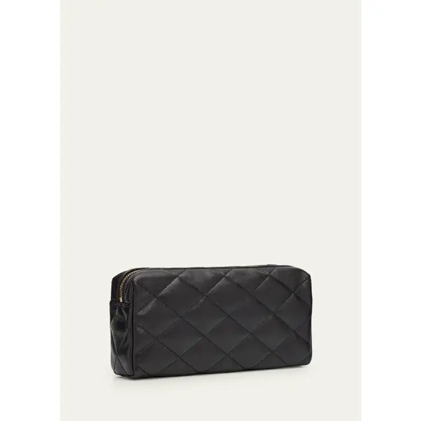 Saint Laurent Cassandre Quilted Leather Wristlet Clutch Bag