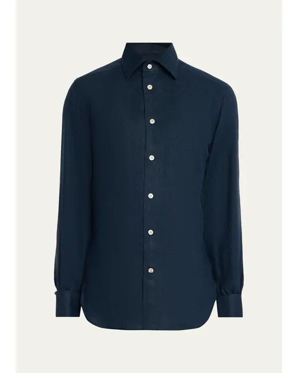 Kiton Linen Button-down Shirt