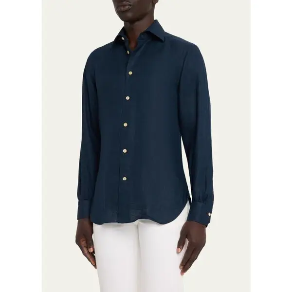 Kiton Linen Button-down Shirt