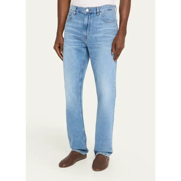 FRAME Faded Denim Straight-leg Jeans