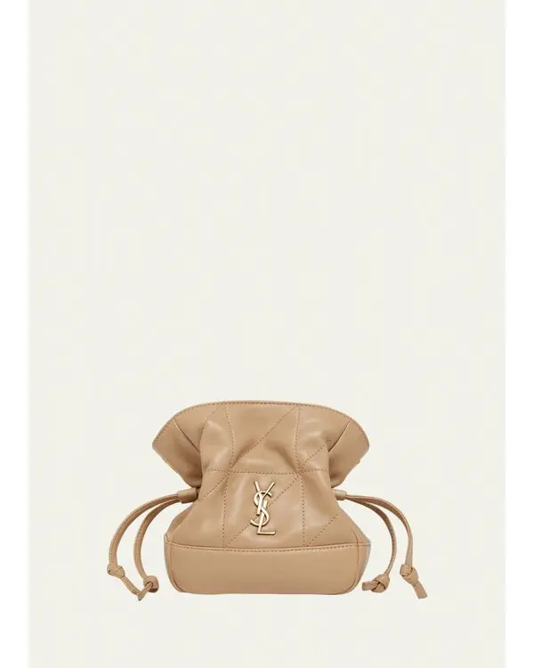 Saint Laurent Jamie Mini Quilted Leather Shoulder Bag - Beige