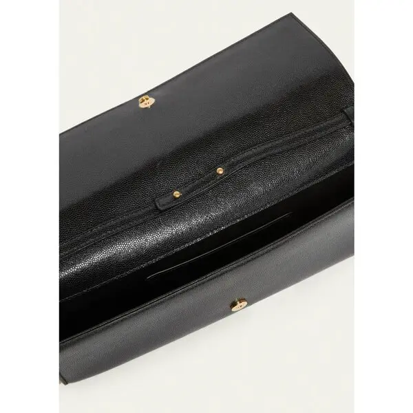 Saint Laurent Kate Pebbled Leather Clutch Bag