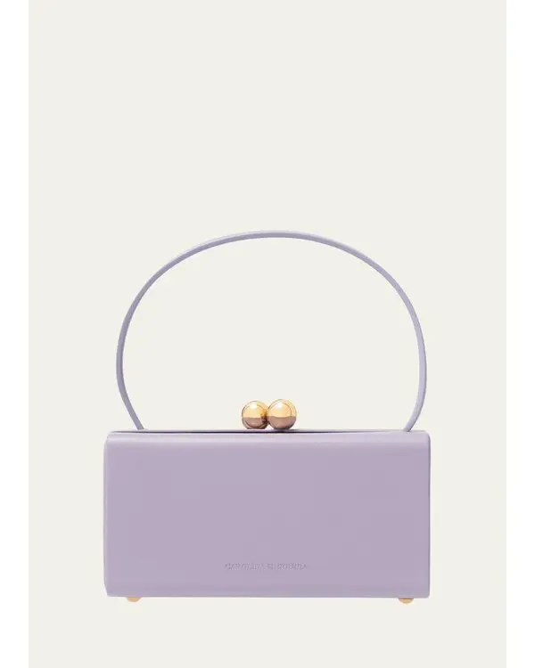 Carolina Herrera Mimi Kiss-lock Leather Top-handle Bag