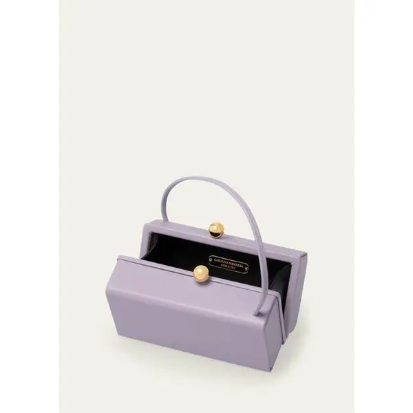 Carolina Herrera Mimi Kiss-lock Leather Top-handle Bag