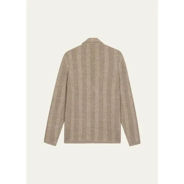 MAURIZIO BALDASSARI Linen And Merino Wool Knit Jacket
