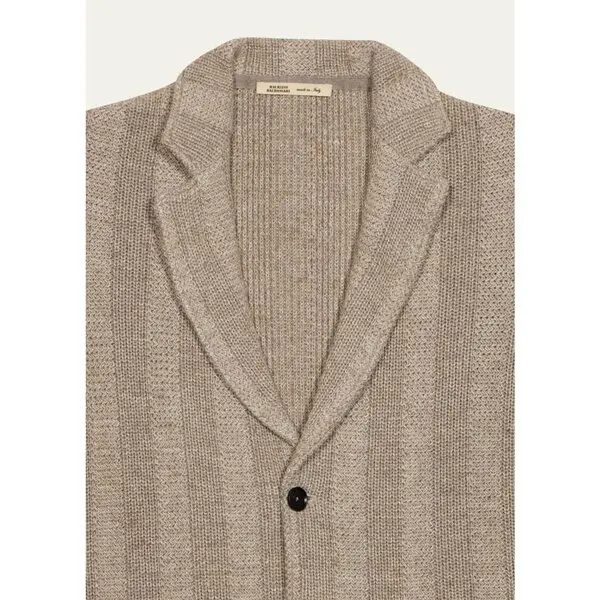 MAURIZIO BALDASSARI Linen And Merino Wool Knit Jacket
