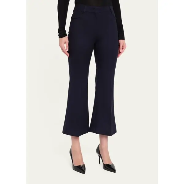 Stella McCartney Mid-rise Wool Kickflare Crop Pants