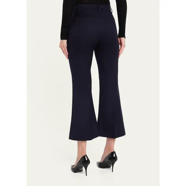 Stella McCartney Mid-rise Wool Kickflare Crop Pants