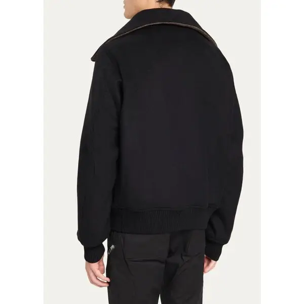 Rick Owens Wool Melton Bomber Jacket
