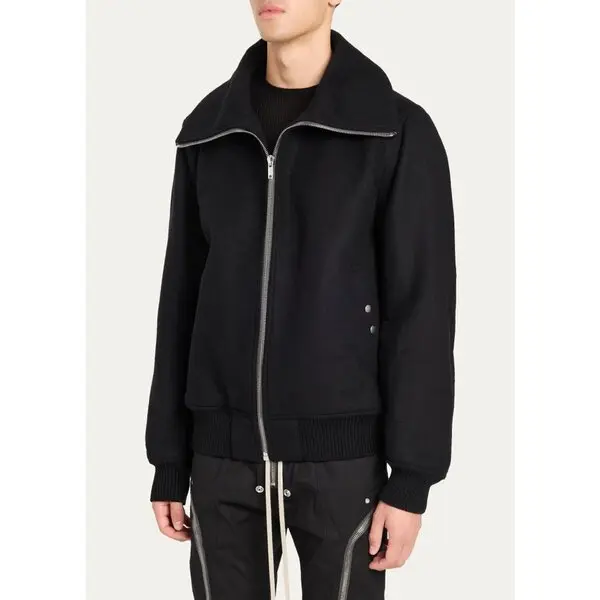Rick Owens Wool Melton Bomber Jacket