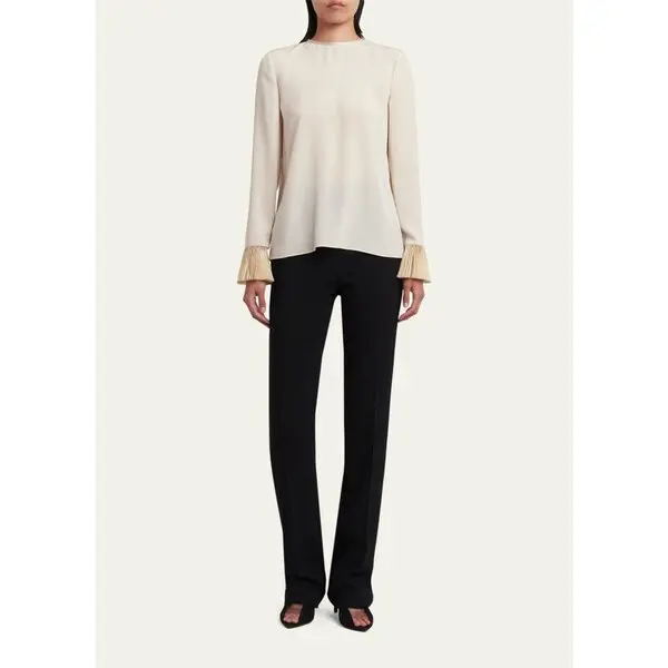 Valentino Garavani Flutter-cuff Matte Shirt