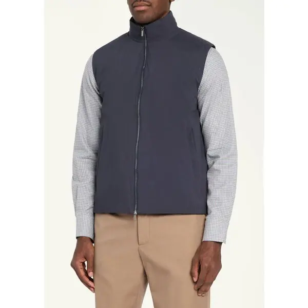 MAURIZIO BALDASSARI Stand Collar Cotton Vest