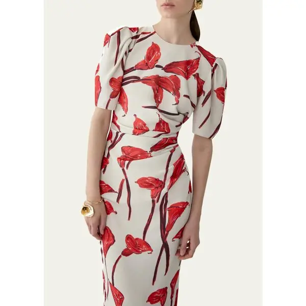 Carolina Herrera Calla Lily Ankle Length Dress